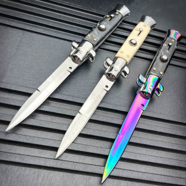 Navaja stiletto italiana 23 cm, hoja tipo aguja - Stiletto Knife.mx