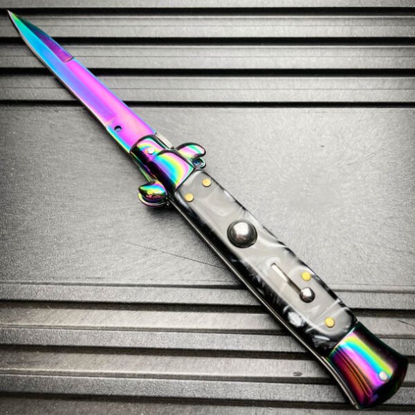 Navaja stiletto italiana 23 cm, hoja tipo aguja - Stiletto Knife.mx